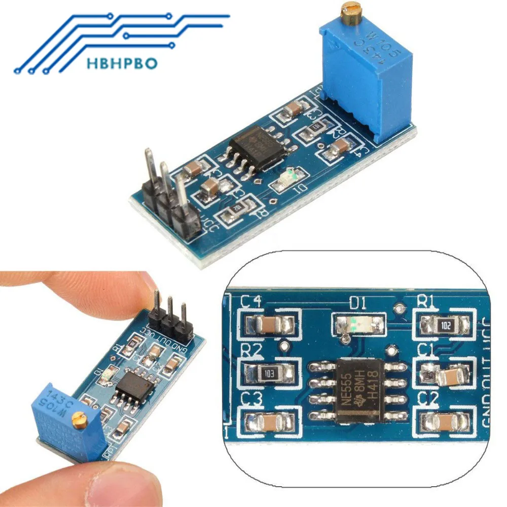 10 unids NE555 XD 53A generador de pulso de frecuencia ajustable para ...