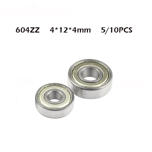 Free-Shipping-604z-5-10PCS-604ZZ-Bearings-4x12x4-mm-Miniature-Ball ...