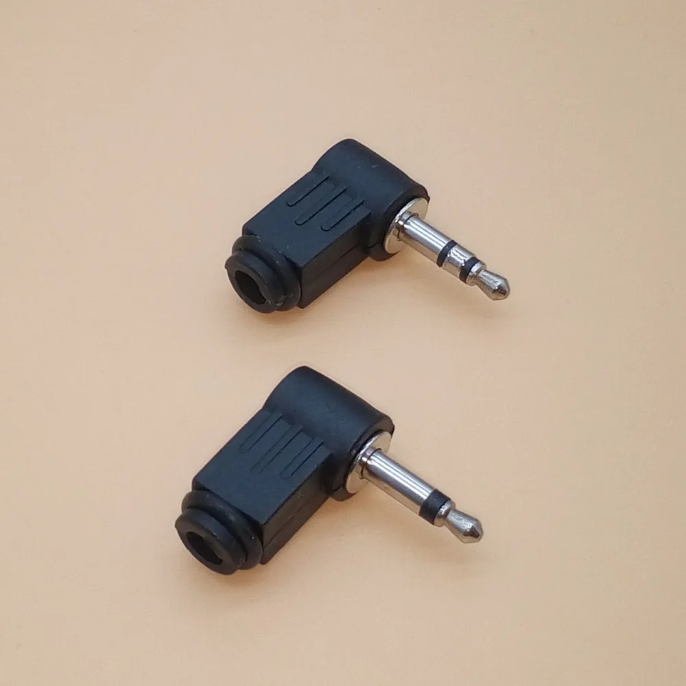 4pcs 3.5mm 2pole 3pole Audio Mono Stereo Male Jack Plug Right Angle ...