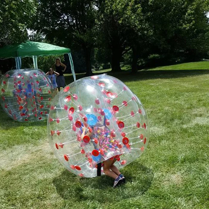 Free shipping 0.7mm TPU 1.8m diameter bubble bump soccer,bubble ...