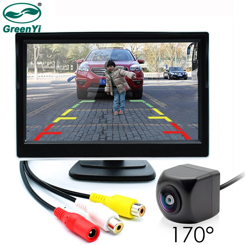 GreenYi 5 Inch Car Rear View Monitor TFT LCD Color Screen Digital ...