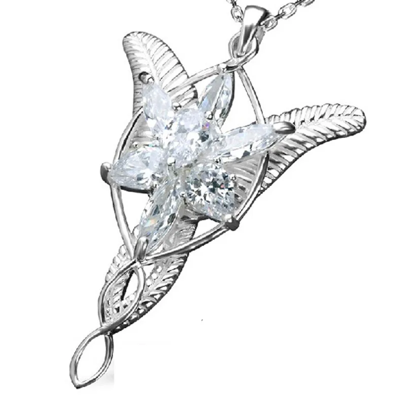 925 Sterling Silver Necklace Jewelry Fan | Evenstar Necklace Sterling ...