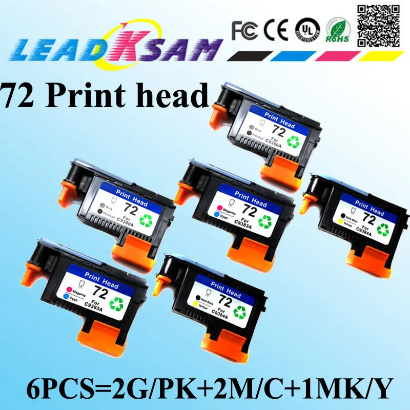 6pcs Remanufactured 72 Printhead Compatible For Hp72 Print Head ...