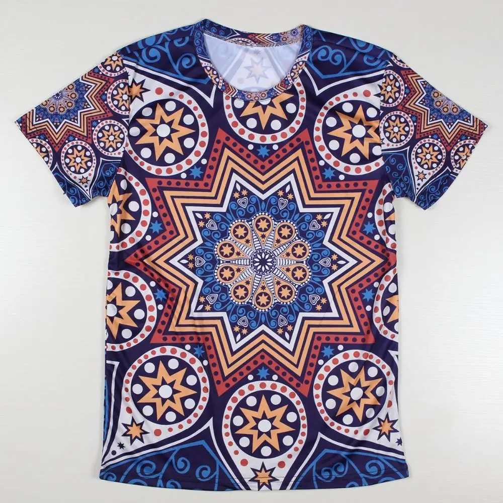 Creative fashion India pattern T Shirts Men Phoenix Flower 3D t shirt ...