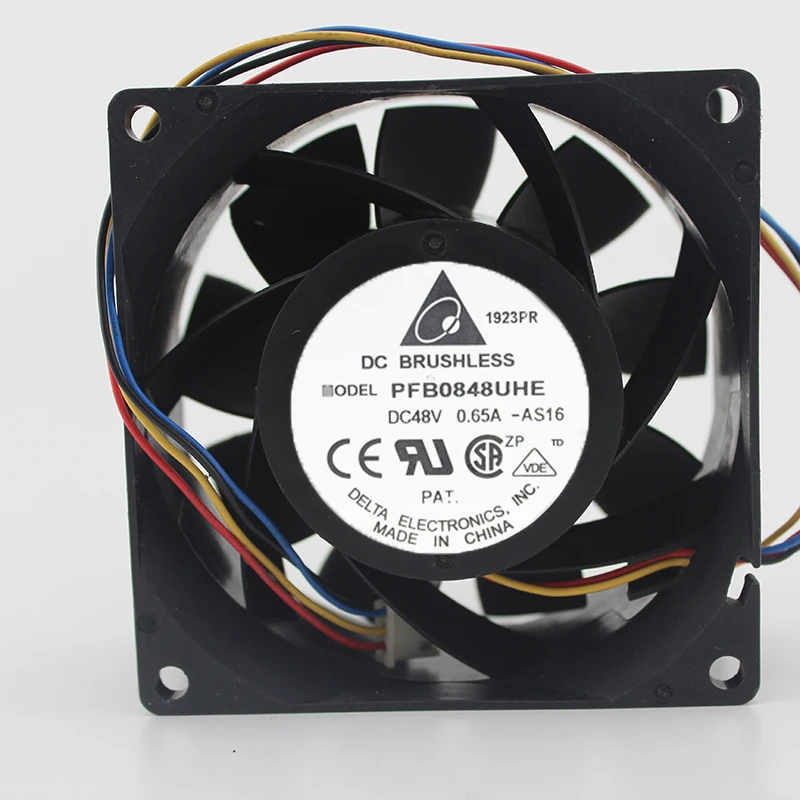 Original PFB0848UHE 8CM 80*38mm 48V 0.65A 4-wire pwm gale volume double ball cooling fan ...