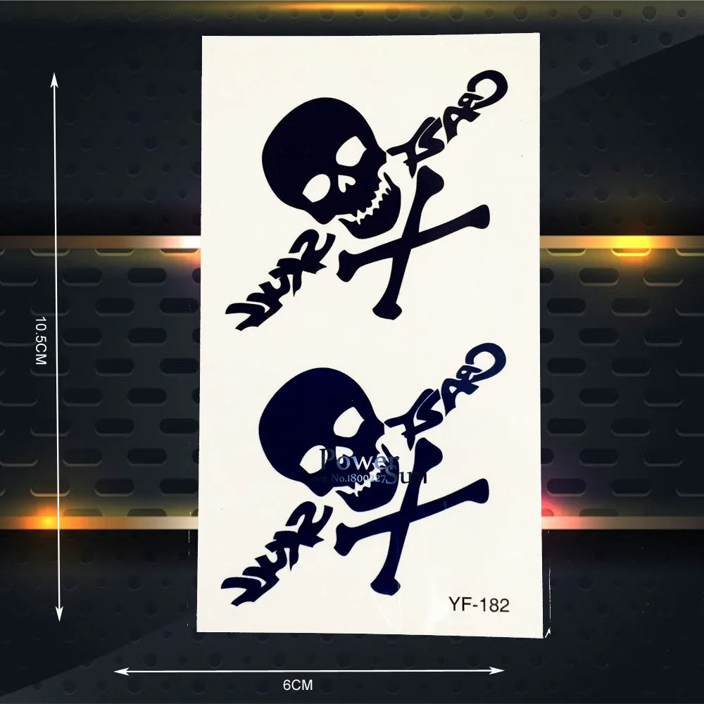 Danger Sign Waterproof Temporary Black Tattoo Stickers Fake Flash Kids ...