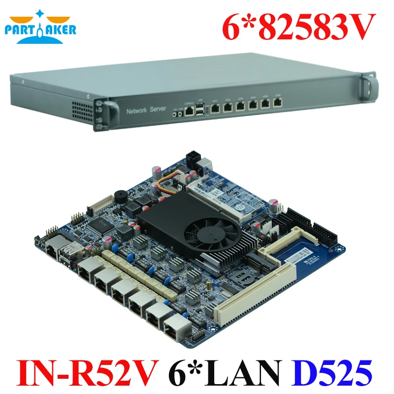 Partícipe Router de red con 6 * Intel 82583V EtherneT Intel Atom Dual ...