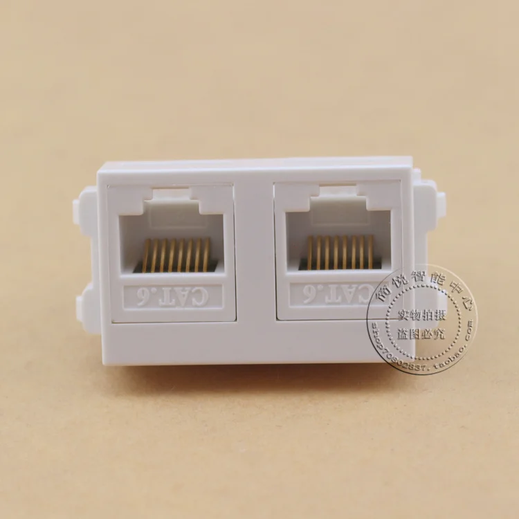 128 Type Dual Ports Rj45 Cat6 Network Information Module Connector ...