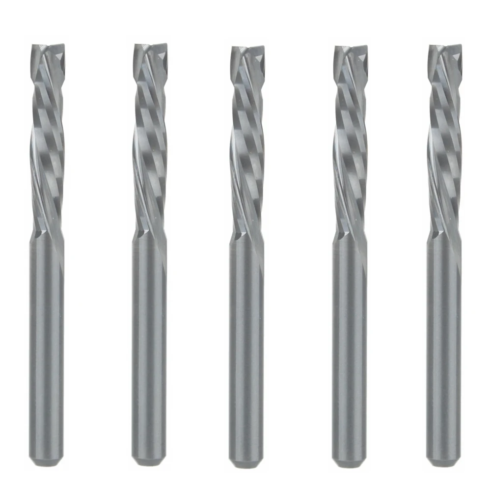 5PCS UP &DOWN Cut 3.175x17mm Two Flutes Spiral Carbide Mill Tool ...