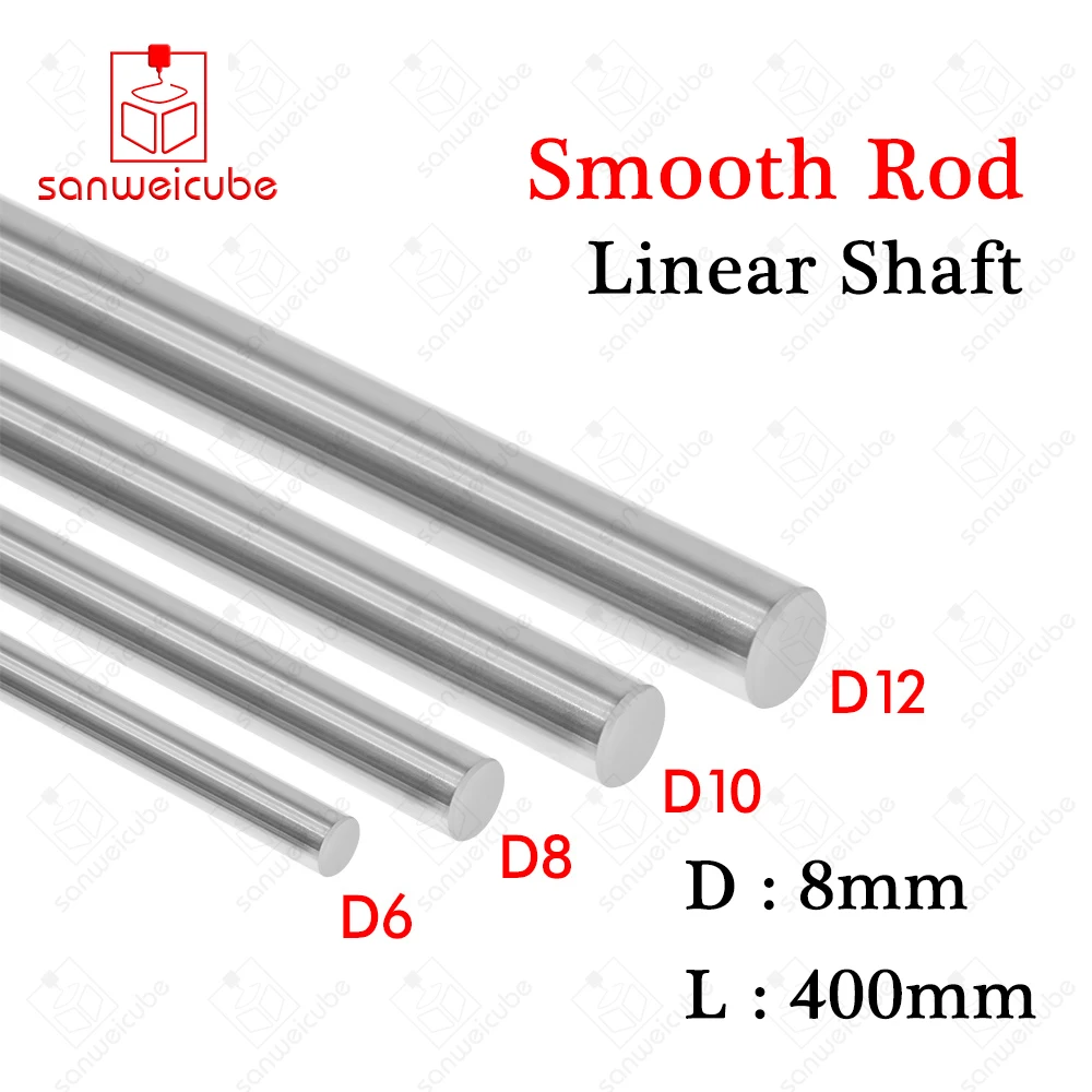 1pcs 8mm 8x400 linear shaft 3d printer 8mm x 400mm Cylinder linear ...
