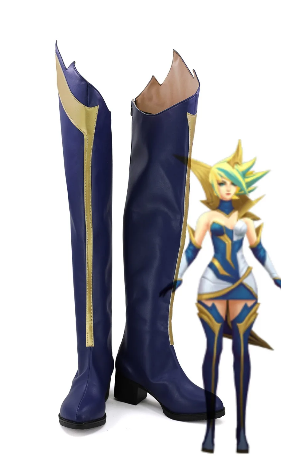 LOL Elementalist Lux Fire Cosplay Boots - AllCosplay.com