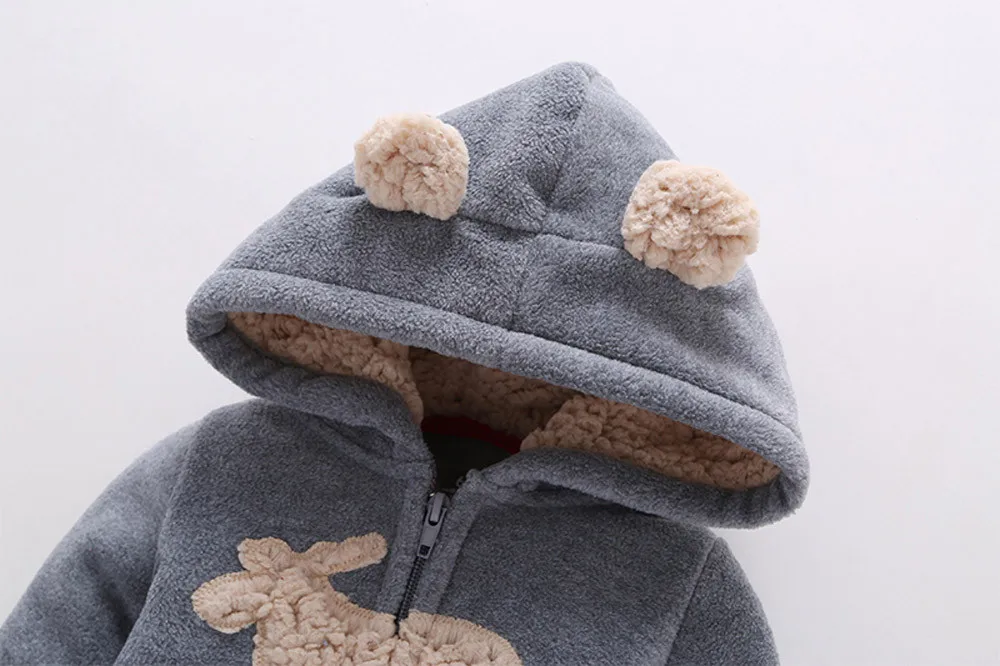 MUQGEW/костюмы для новорожденных; утепленный комбинезон с капюшоном и ...