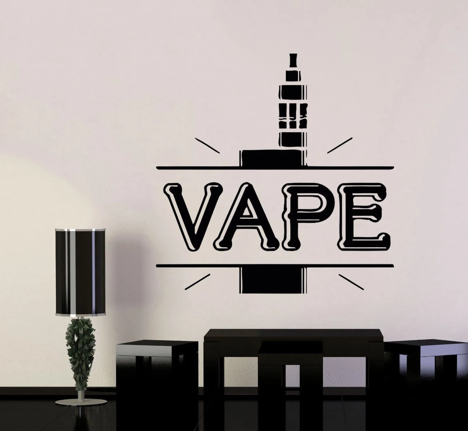 Wall Room Decor Art Vinyl Sticker Mural Decal E Cig Vape Vaping Shop ...