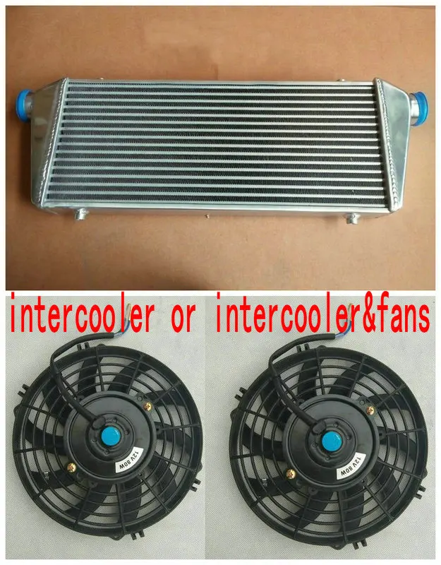 TURBO-ALUMINUM-INTERCOOLER-Fans-550-x-230-x65mm-2-25-IN-OUTLET-Bar ...