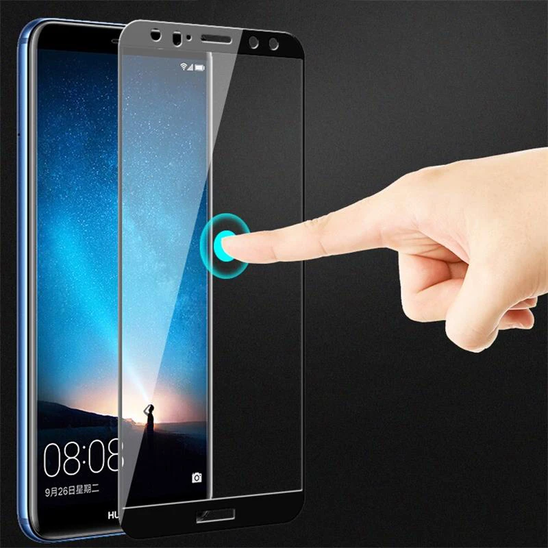 Full Coverage For Huawei Nova 2i Honor 9i Case Tempered Glass Film 9h