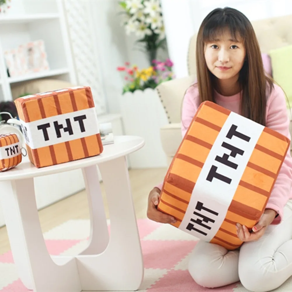 1pc 20/30cm Cartoon Game Minecraft TNT Bomb Plush Toy Stuffed Keychain ...
