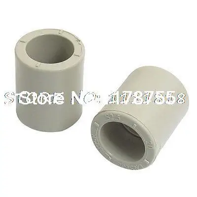 Gray Ppr Tube Couplers Straight Pipe Connectors 20mm Diameter 5pcs ...