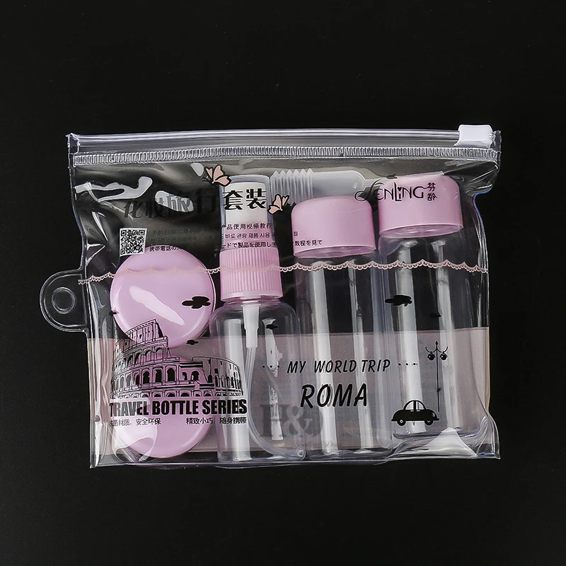 7pcs/Set Travel Mini Makeup Cosmetic Face Cream Pot Bottles Plastic ...