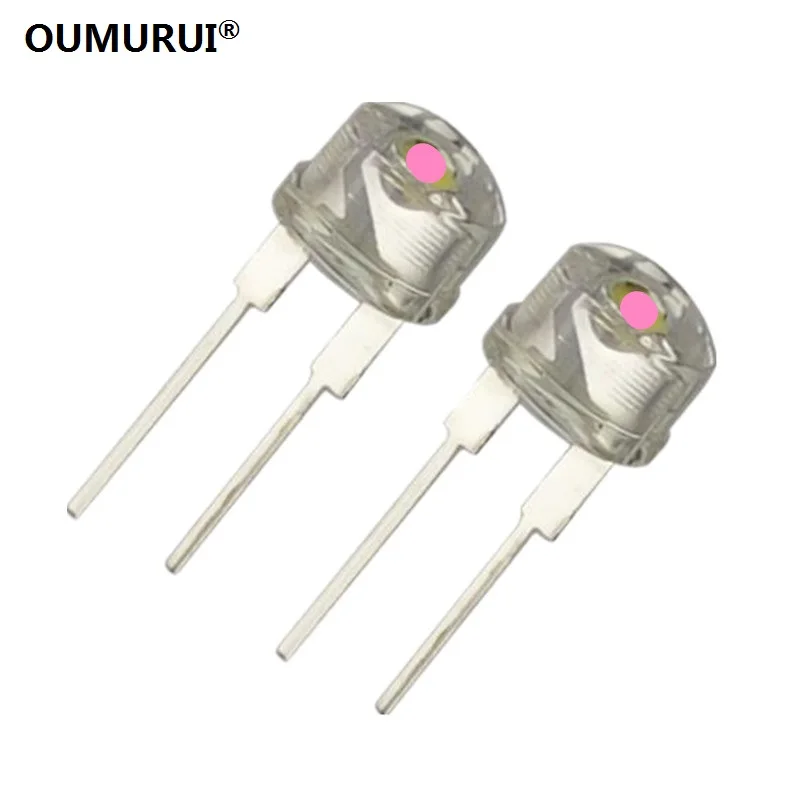 F8 High Bright 8mm Led Strawhat Diode Short Leg Emitting Pink Light 0 ...