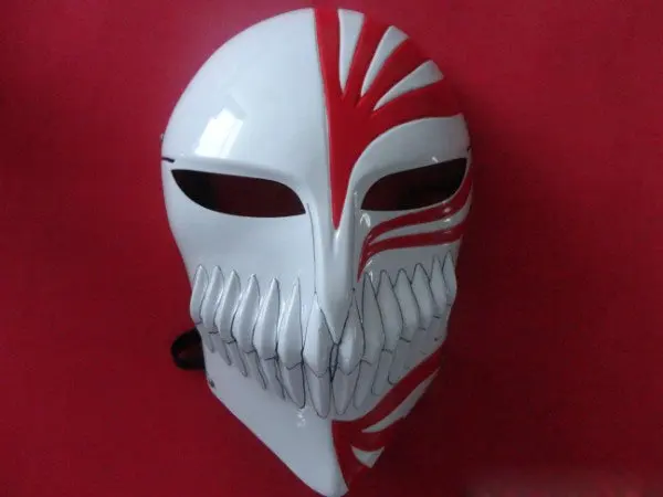 100 pcs/lot Bleach cosplay Kurosaki Ichigo bankai RED Full Hollow Mask ...