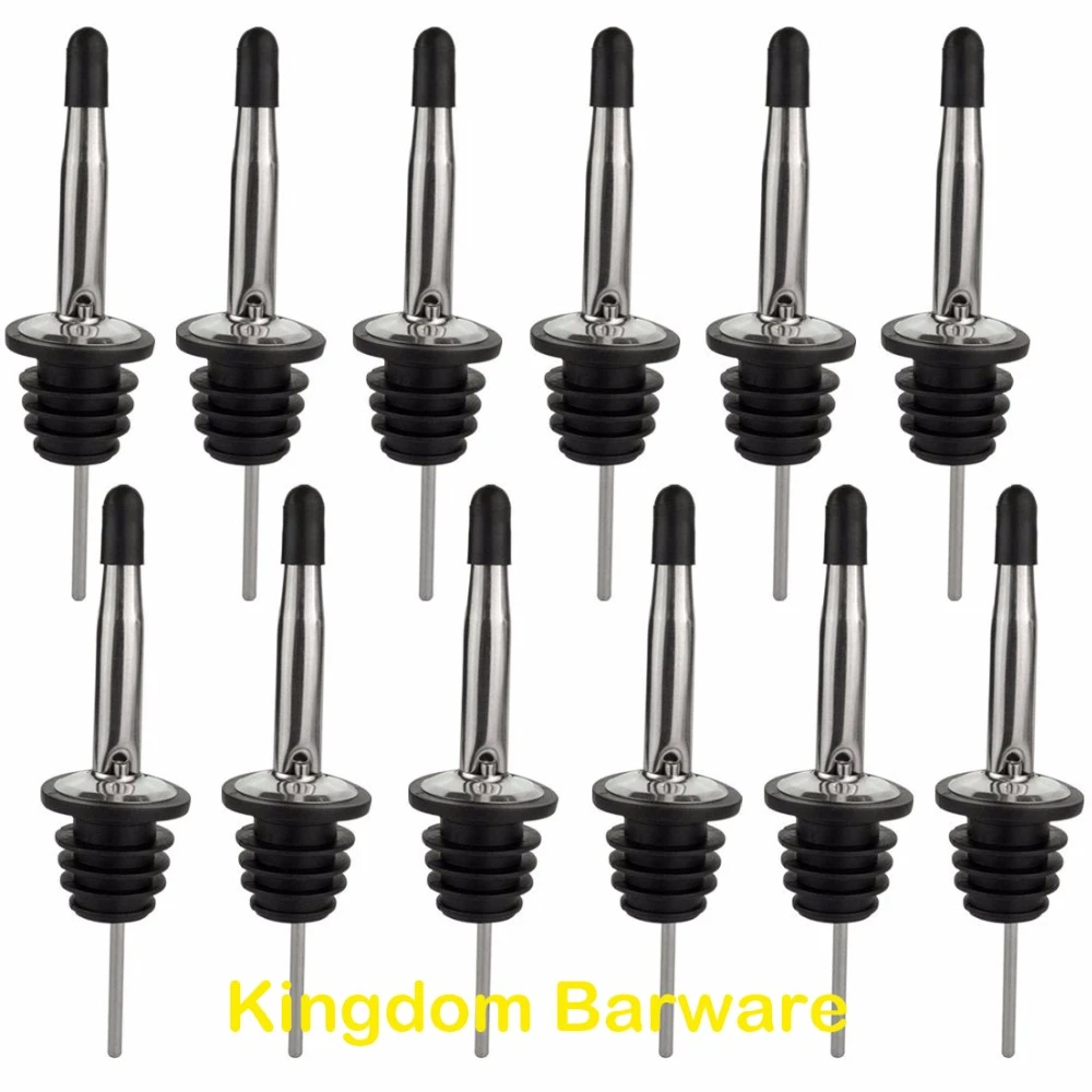 12 Pcs Pourer Stainless Steel Liquor Bottle Speed Pourers Tapered Spout ...