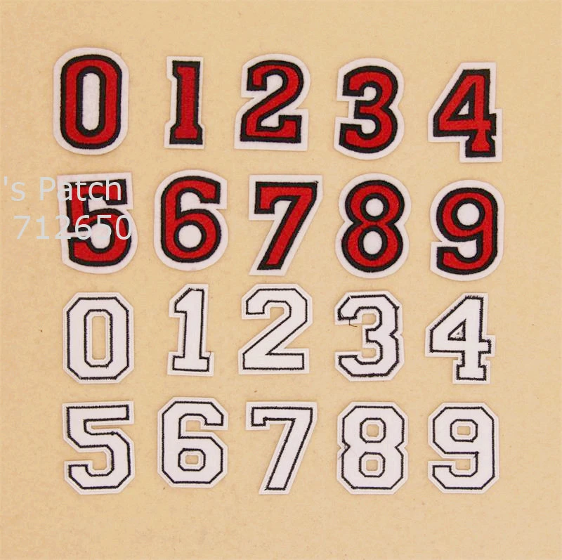 Home & Garden - Iron On Embroidered Applique/Numbers White Number "1 ...