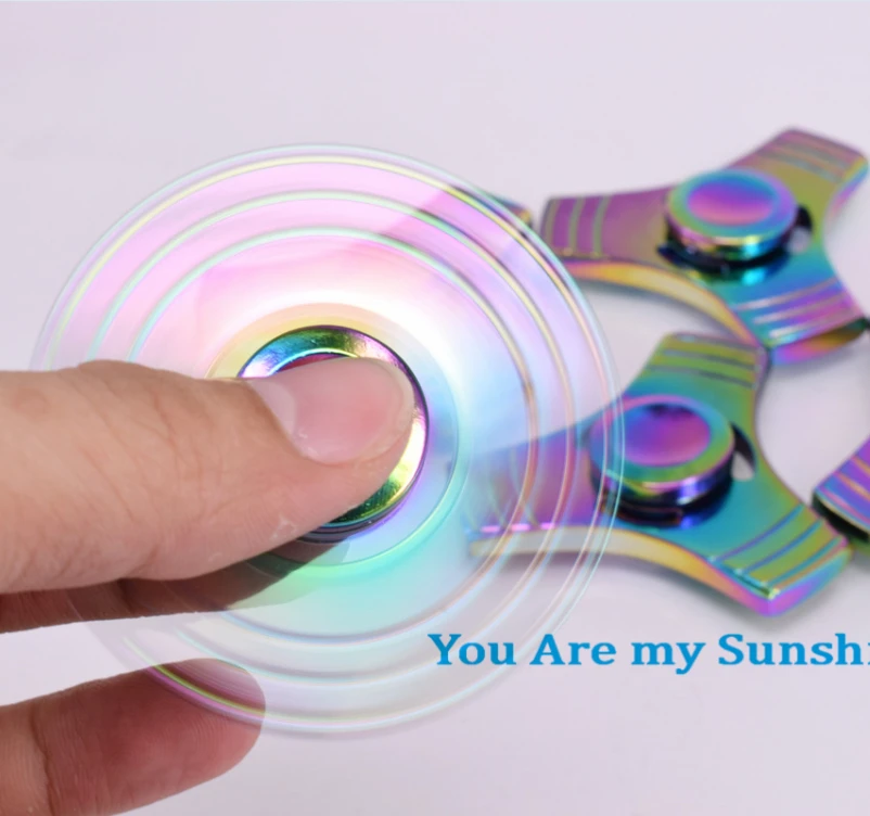 2017 popular Hand Spinner Gyroscope Metal Fidget Spinner Tri spinner ...