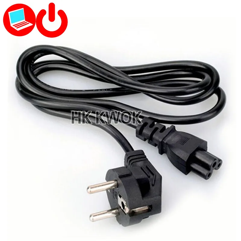 1.2M 3 Prong EU Plug Laptop PC AC Power Cord Cable For Toshiba HP Acer ...