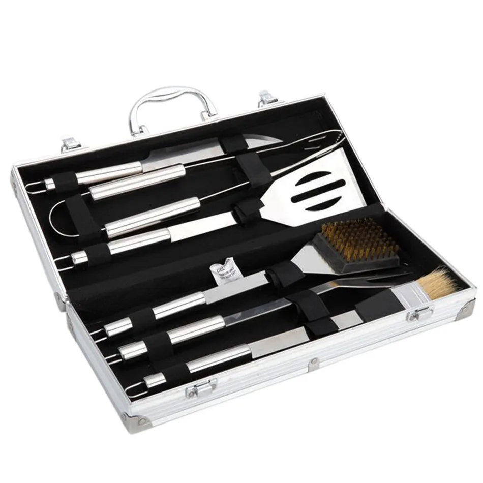 Hot Sale 6 Pcs Stainless Steel BBQ Barbecue Cooking Cutters Brushes ...