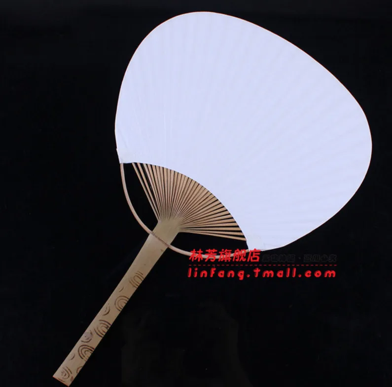 Event & Party Supplies Blank Paper Fan Plain Handmade Fan Model Bamboo ...