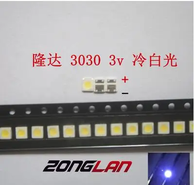 LED LCD TV backlight beads 1.5W 3V 3030 lamp beads Bright white light ...