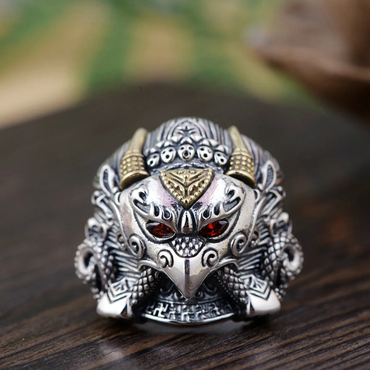 Gold Silver S925 Pure Silver Ring Wholesale Emperor Tai Silver Antique ...
