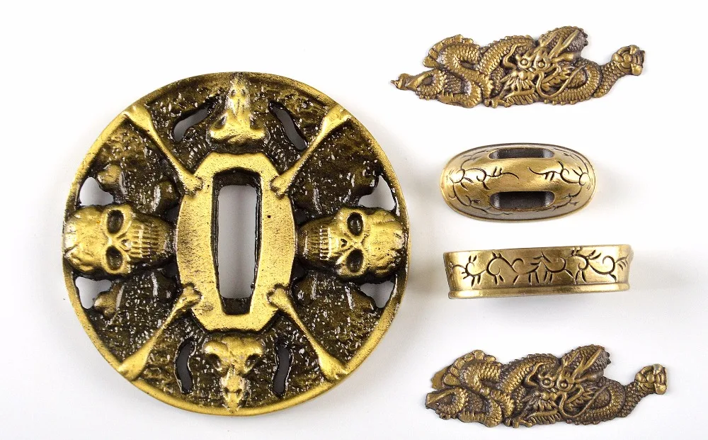 A Set Of Special Alloy Sword Fittings For Japanese Samurai Sword Katana ...