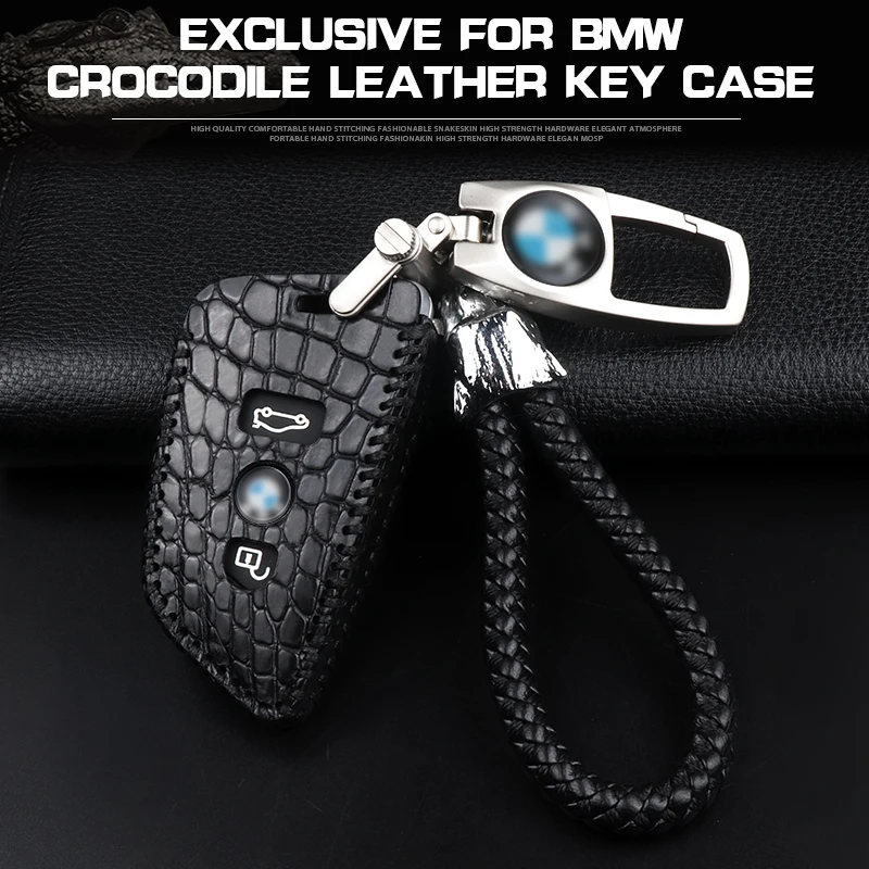 Dedicated to BMW Key Bag Leather X5X67 Series 3 Series 320li Blade Key ...