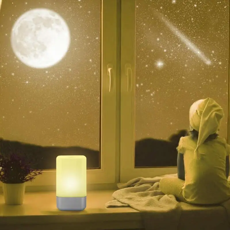 USB сенсорный будильник Wake Up Light природа Sunrise моделирование ночник