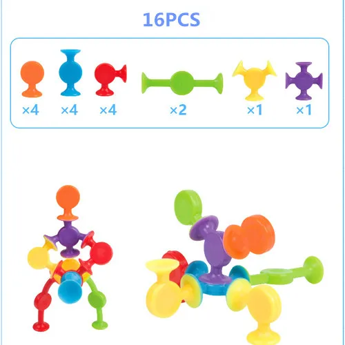 16-48pcs/set Pop Little Suckers Assembled Sucker Suction Cup ...