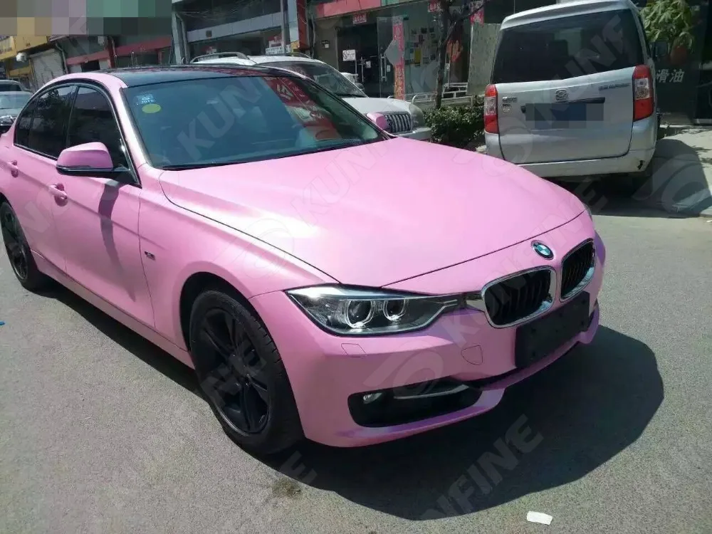 Auto Styling Wrap Matt Glitter Rosa Auto Vinyl film Körper Aufkleber ...