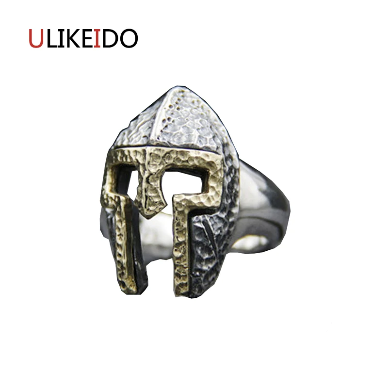 Pure 925 Sterling Silver Jewelry Sparta Mask Rings Open Fashion ...