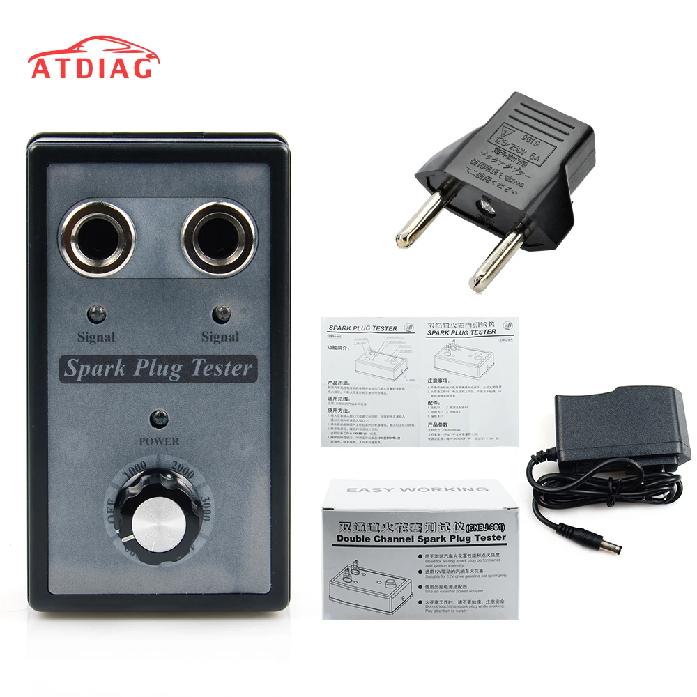 Best Dual Hole Car Spark Plug Tester Ignition Plug Analyzer Diagnostic ...