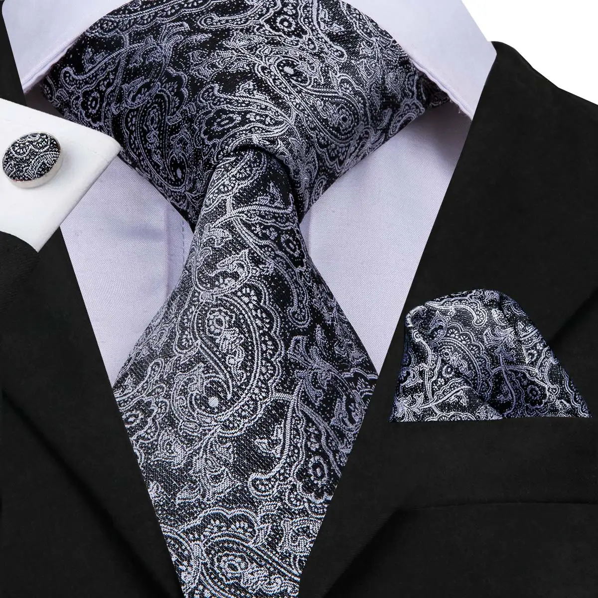 Hi Tie Designer Brand Men's Ties 100% Silk Jacquard Woven Neck Wear ...