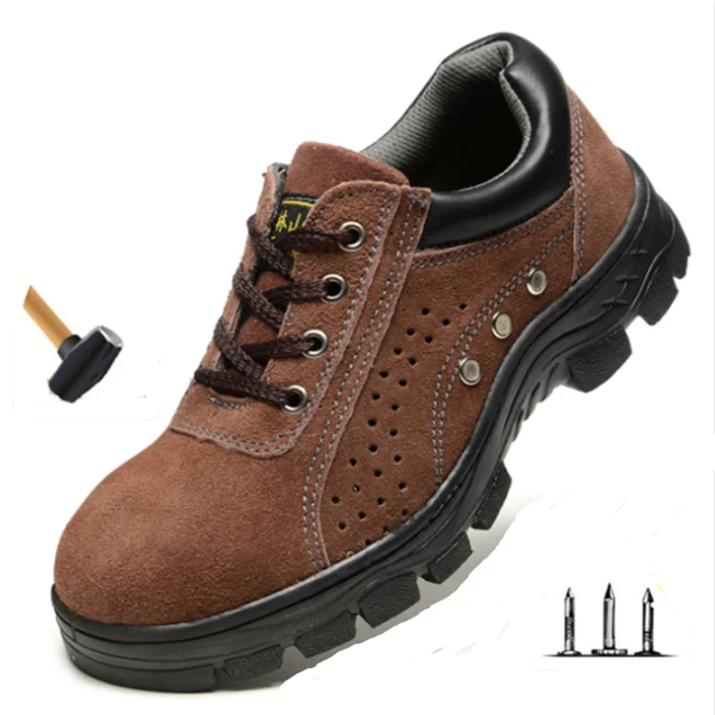 Unisex Spring Work Safety Shoes Men Breathable Non slip Wear resistant ...