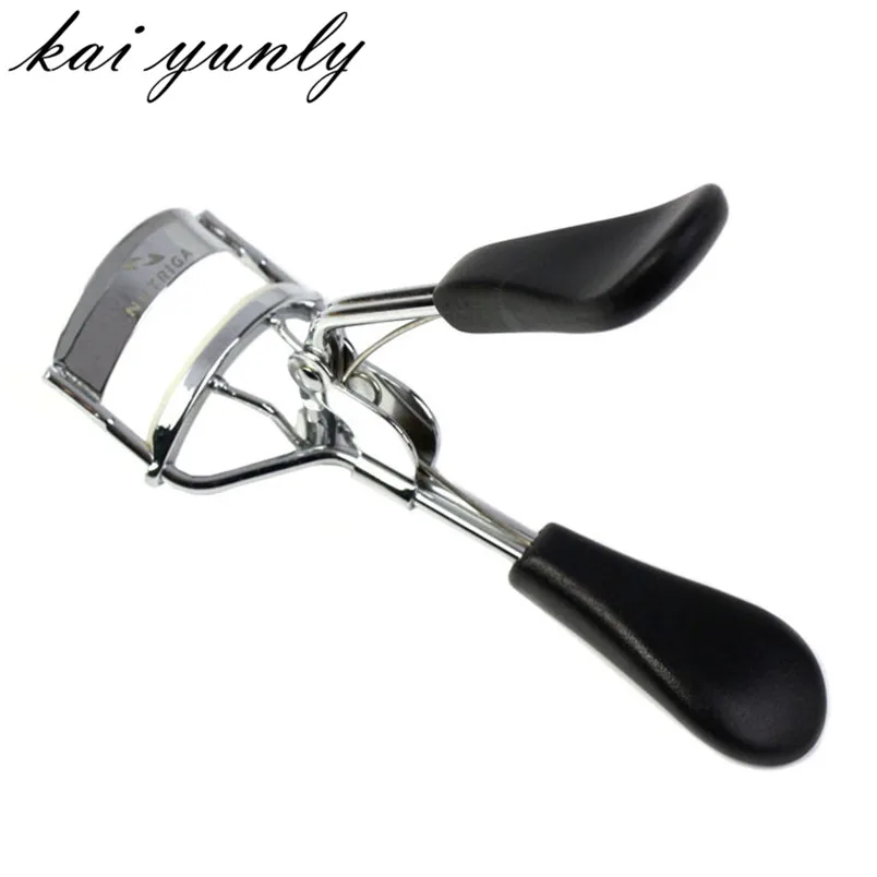 1pc Pro Black Handle Eyelash Curler Portable Eye Curling Clip Makeup