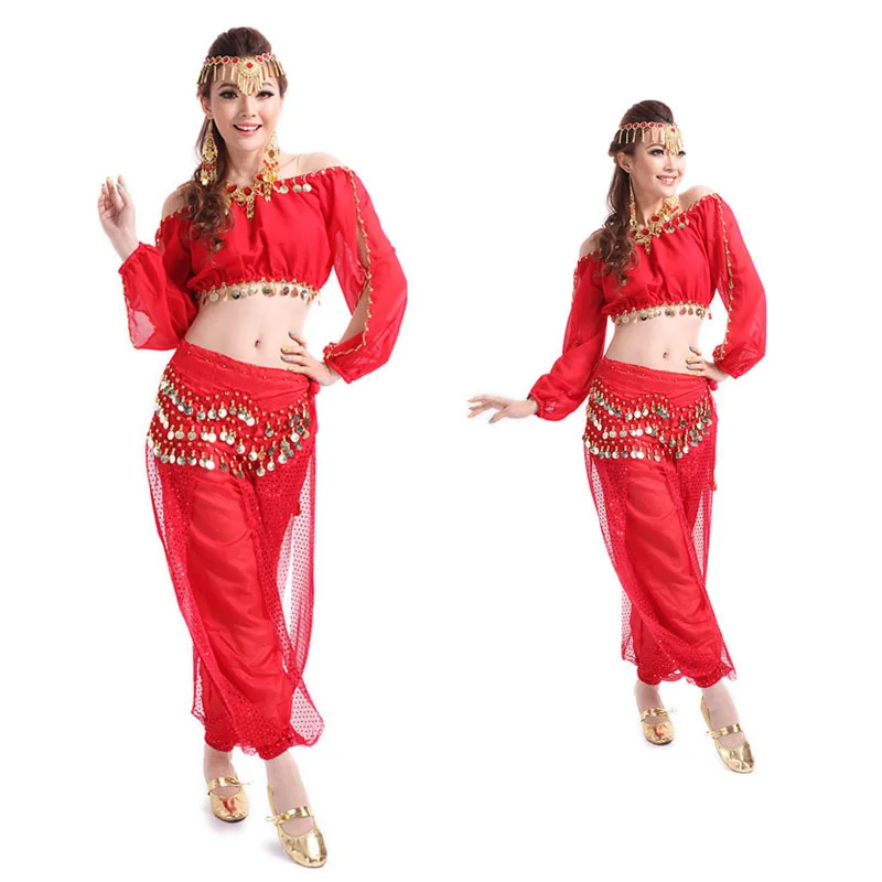 2016 Brand New Sexy Belly Dance Practice Costume Training Set Indian