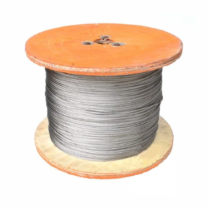 100m/lot 0.50mm High Quality 304 Stainless Steel Wire Rope Wick SS ...