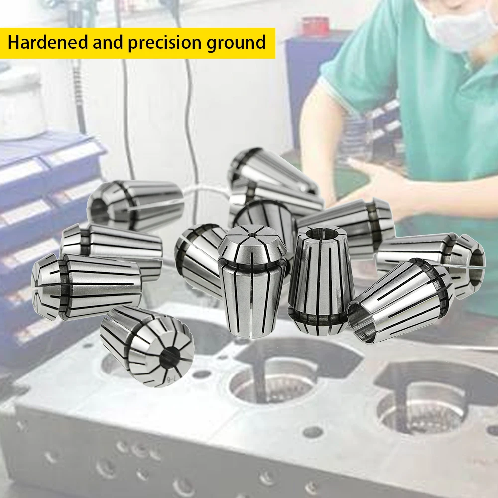 14PCS ER20 High Quality Imperial Steel Spring Collet CNC Workholding ...