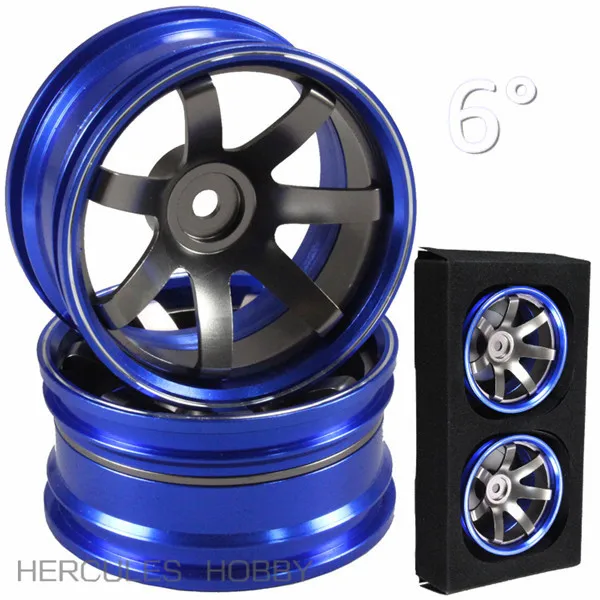 4pcs Aluminum Alloy CNC Machined RC Car Wheels Rims Drift Touring On ...