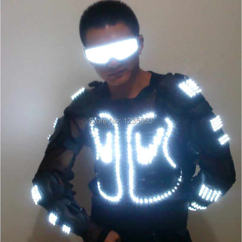 Led Clothing Light Up Jacket Luminous Costumes Glowing Clothes ...