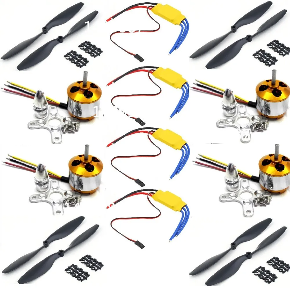 4pcs A2212 930kv 1000KV 2200kv Brushless Motor Quad rotor Multi-copter ...