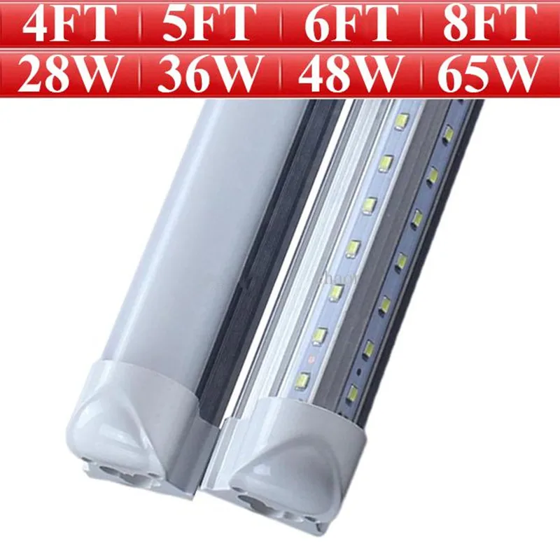 V Shaped T8 LED Integrated Tube Light 1200MM 1500MM 1800MM 2400MM 3FT ...