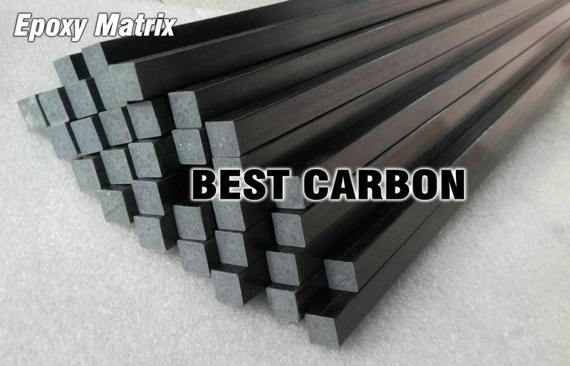 10mm X 1000mm Pultruded Square Solid Carbon Fiber Rod - Parts & Accs ...